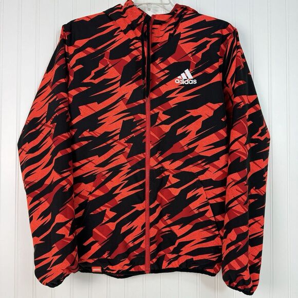 adidas | Jackets & Coats | Adidas Jacket Mens S Red Logo Basketball ...